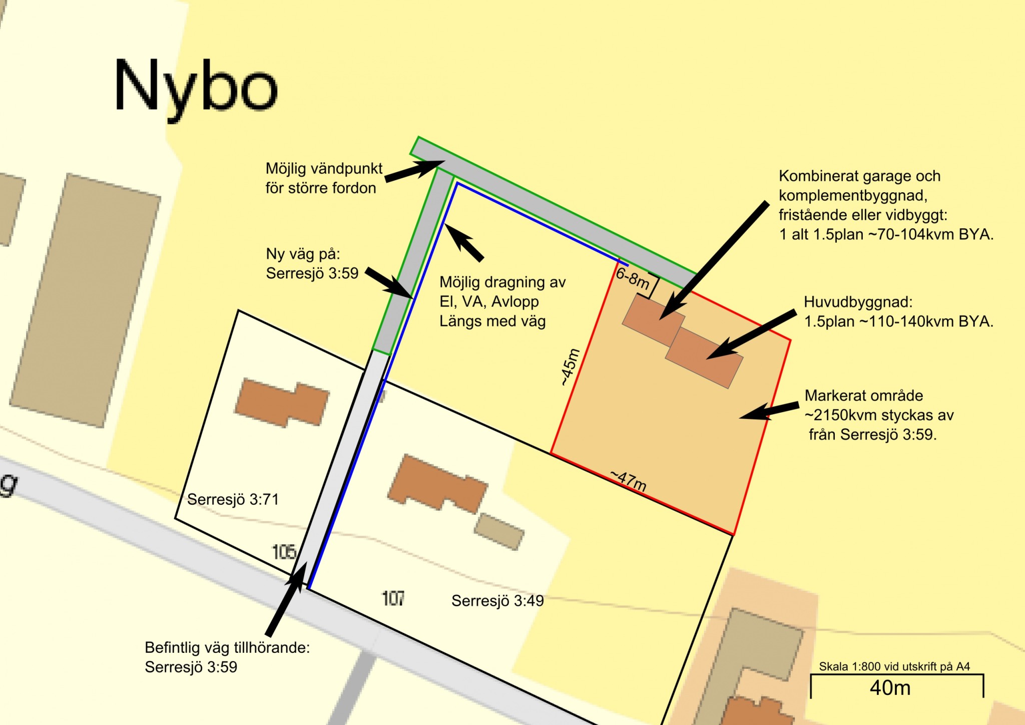 Karta till förhandsbesked. | Byggahus.se