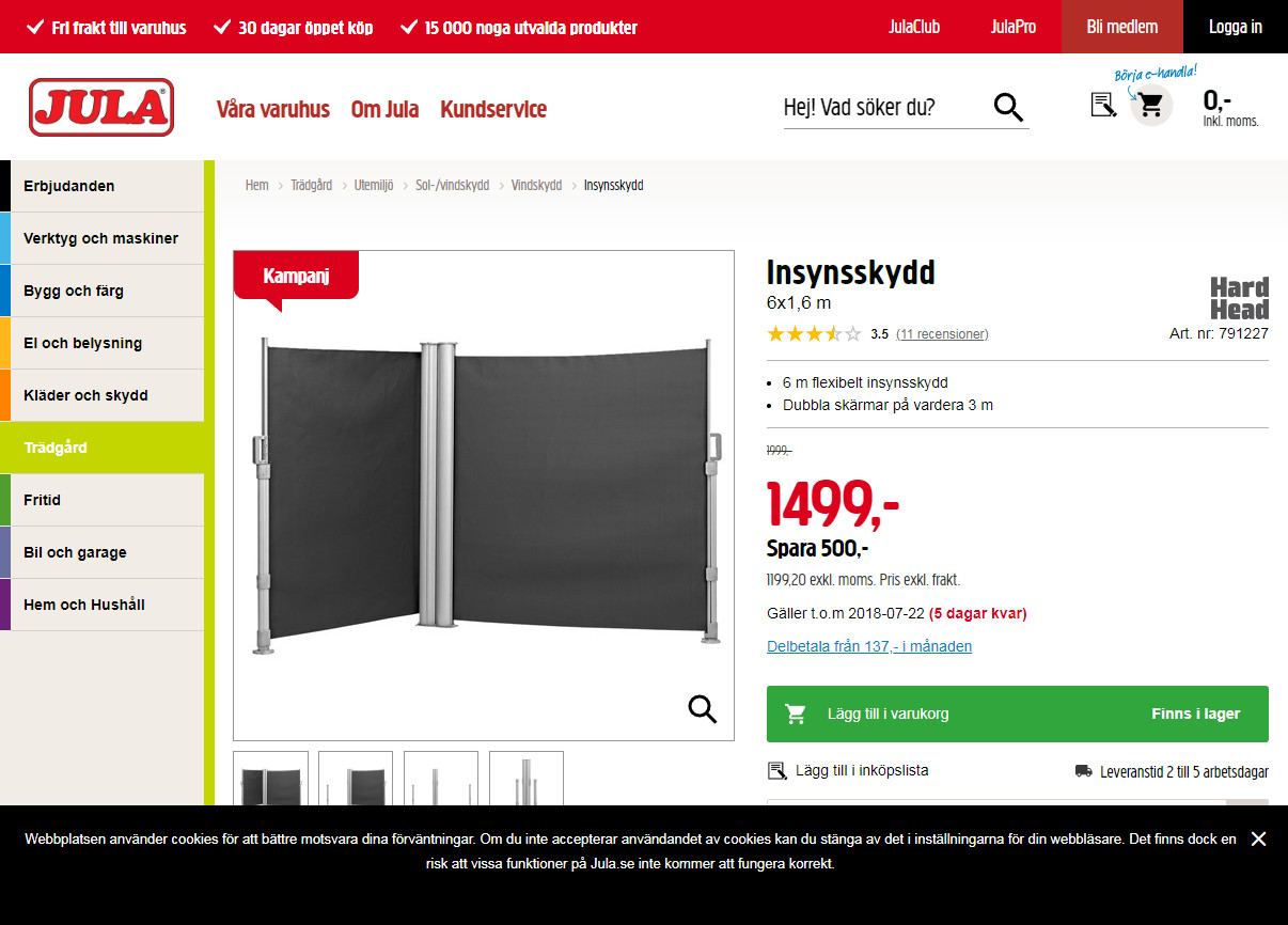 Plank mellan gemensamt garage | Byggahus.se