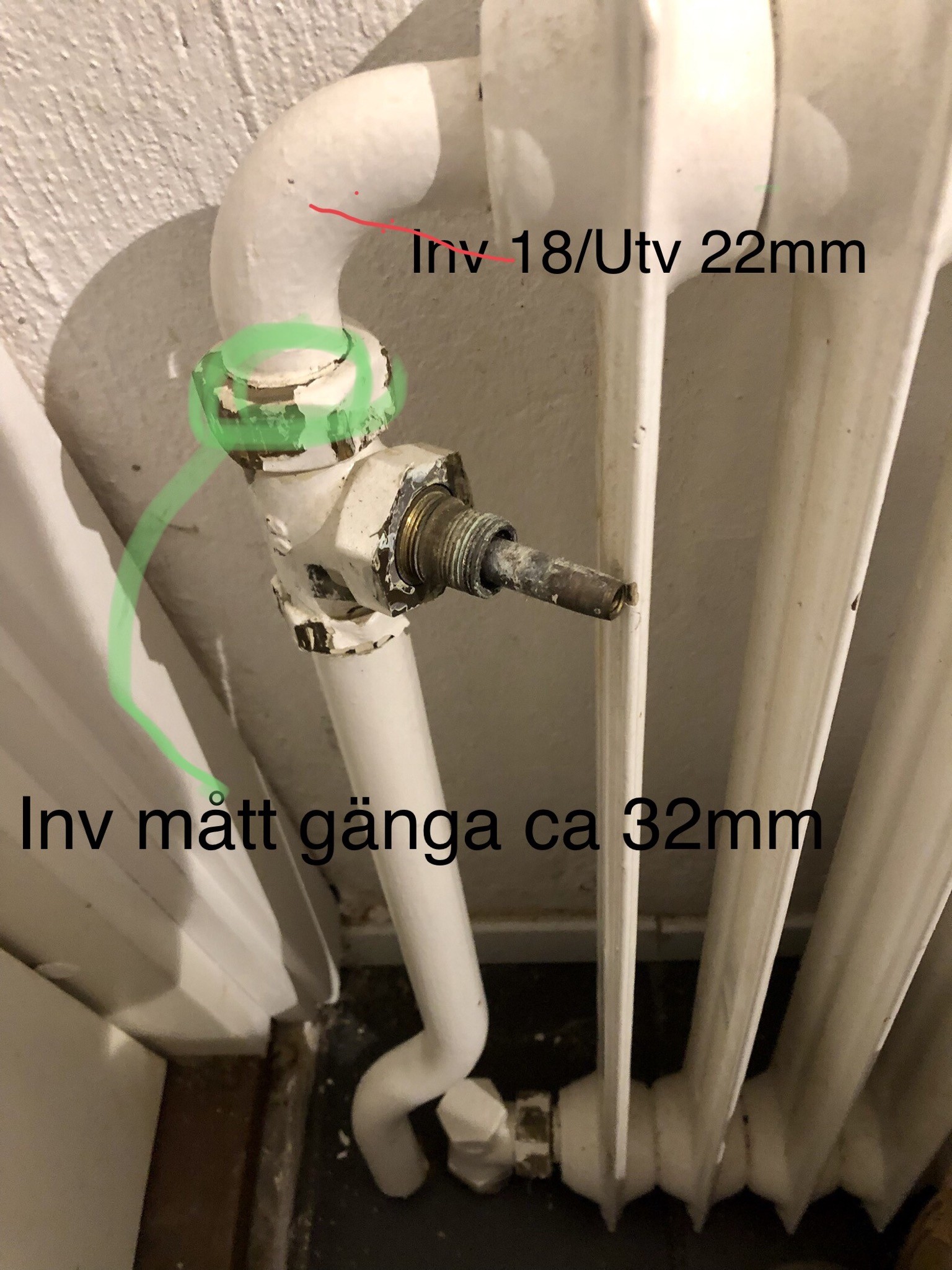 Dimensioner radiatorkoppel eller ventiler?gängs | Byggahus.se