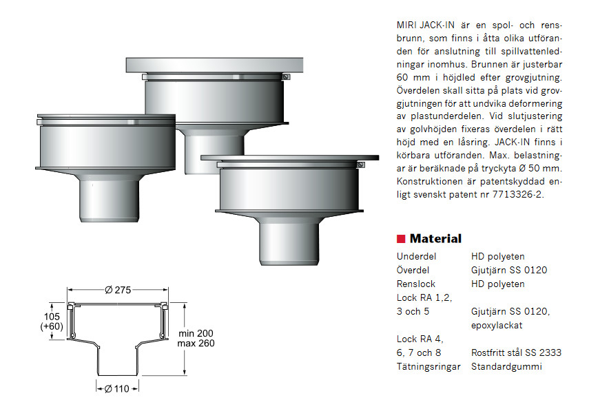 Skarva på avlopp i gjutjärn | Byggahus.se