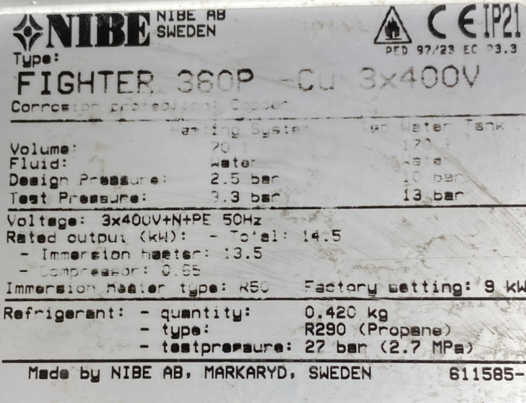 NIBE Fighter 360P (tryckkärl) | Byggahus.se