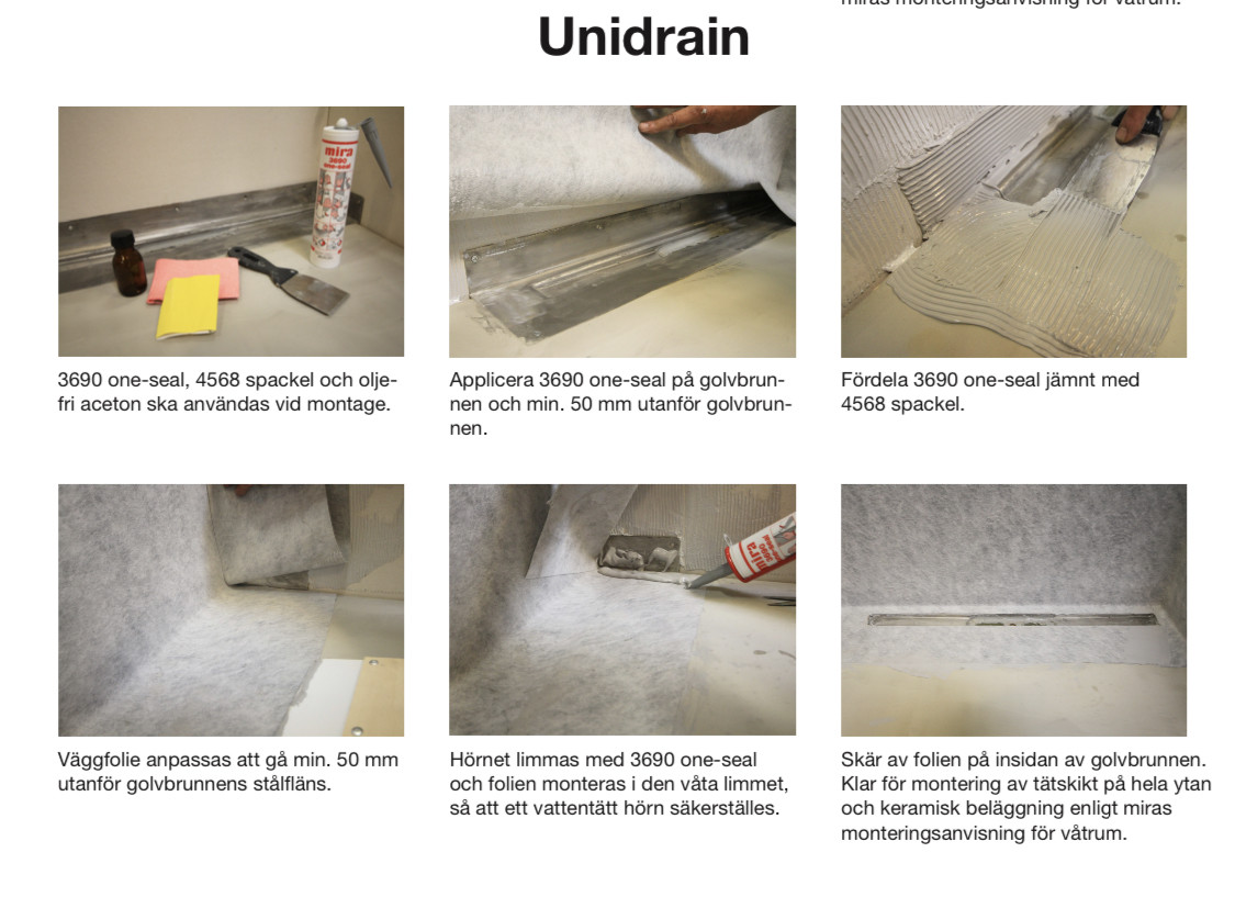 Tätskikt korrekt? mira unidrain | Byggahus.se