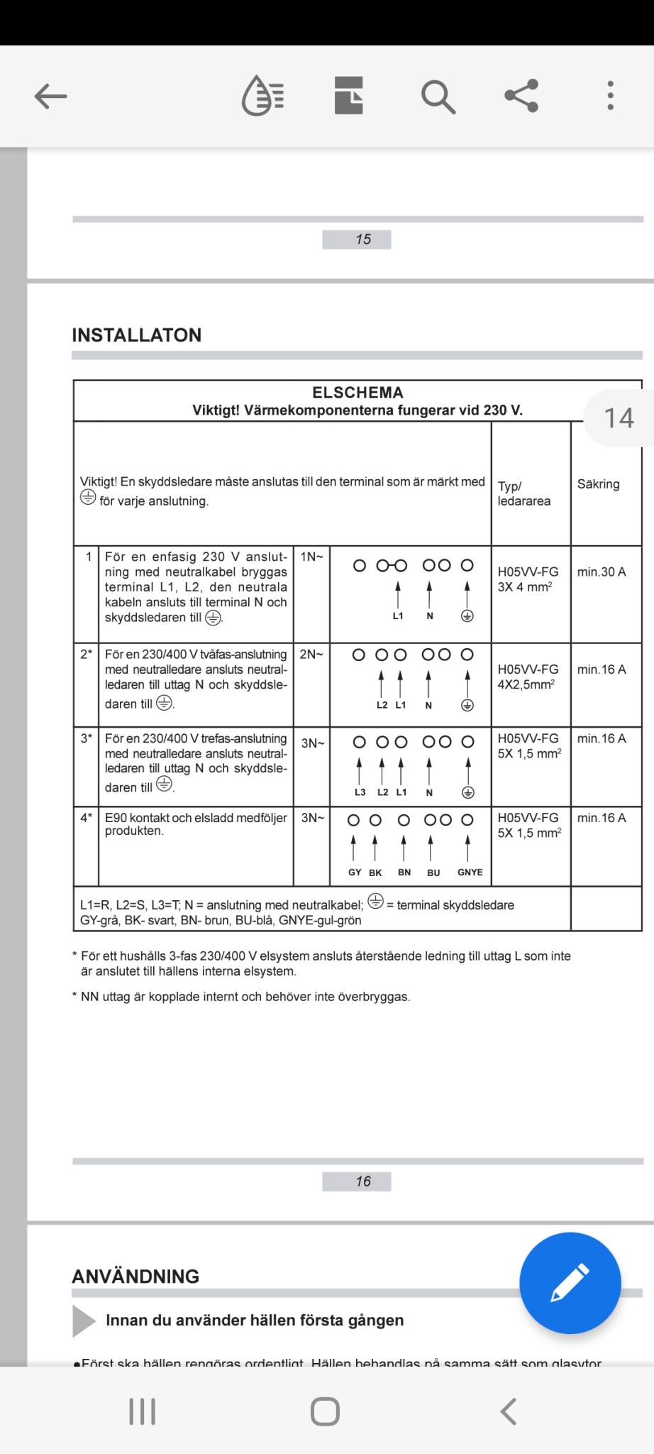220v vägguttag kopplat från 3-fas spishäll | Byggahus.se