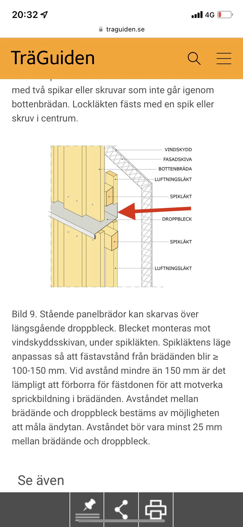 Längsgående droppbleck gavel - längd bakom panel | Byggahus.se