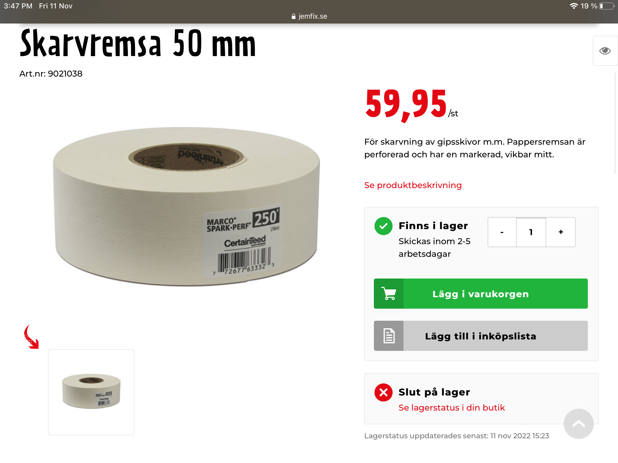 Skarvremsa eller Glas fiberremsa | Byggahus.se