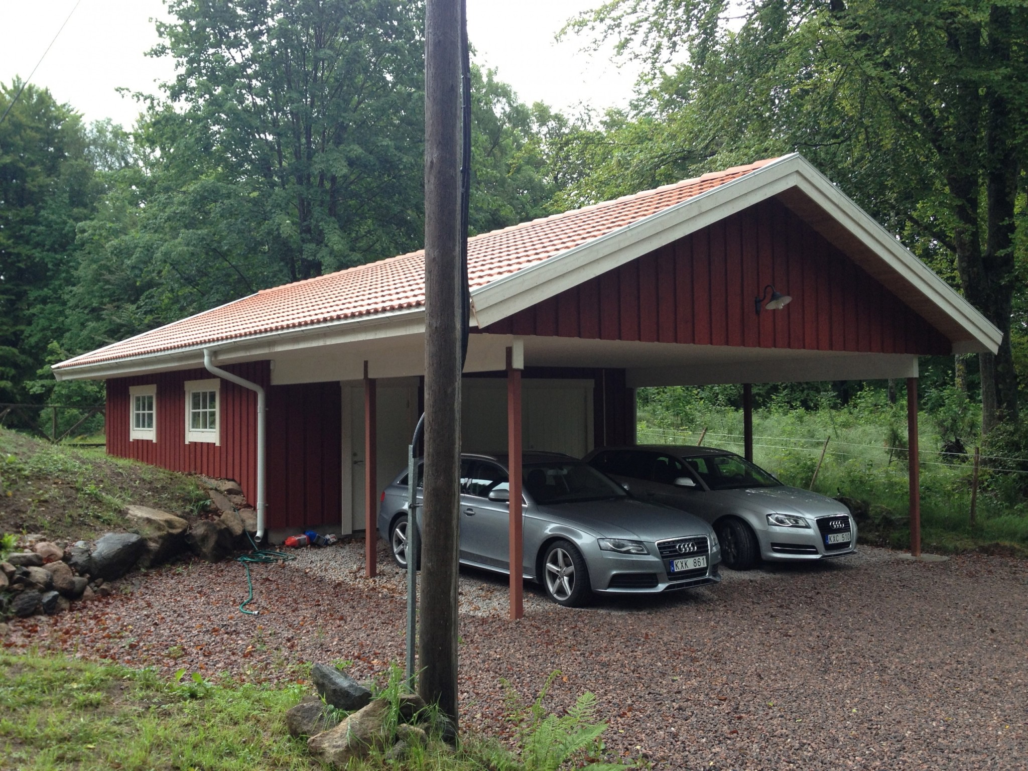 Garage med loft och carport | Byggahus.se