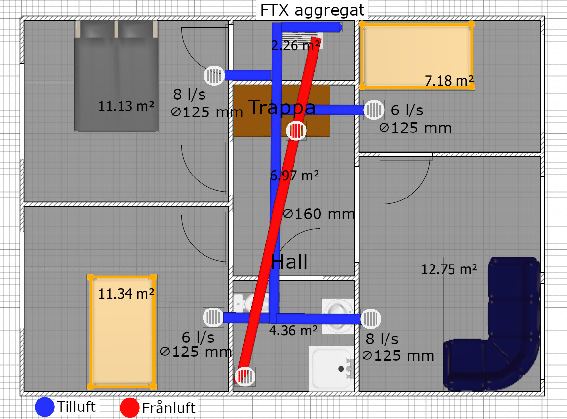 Planering av FTX, ritning | Byggahus.se
