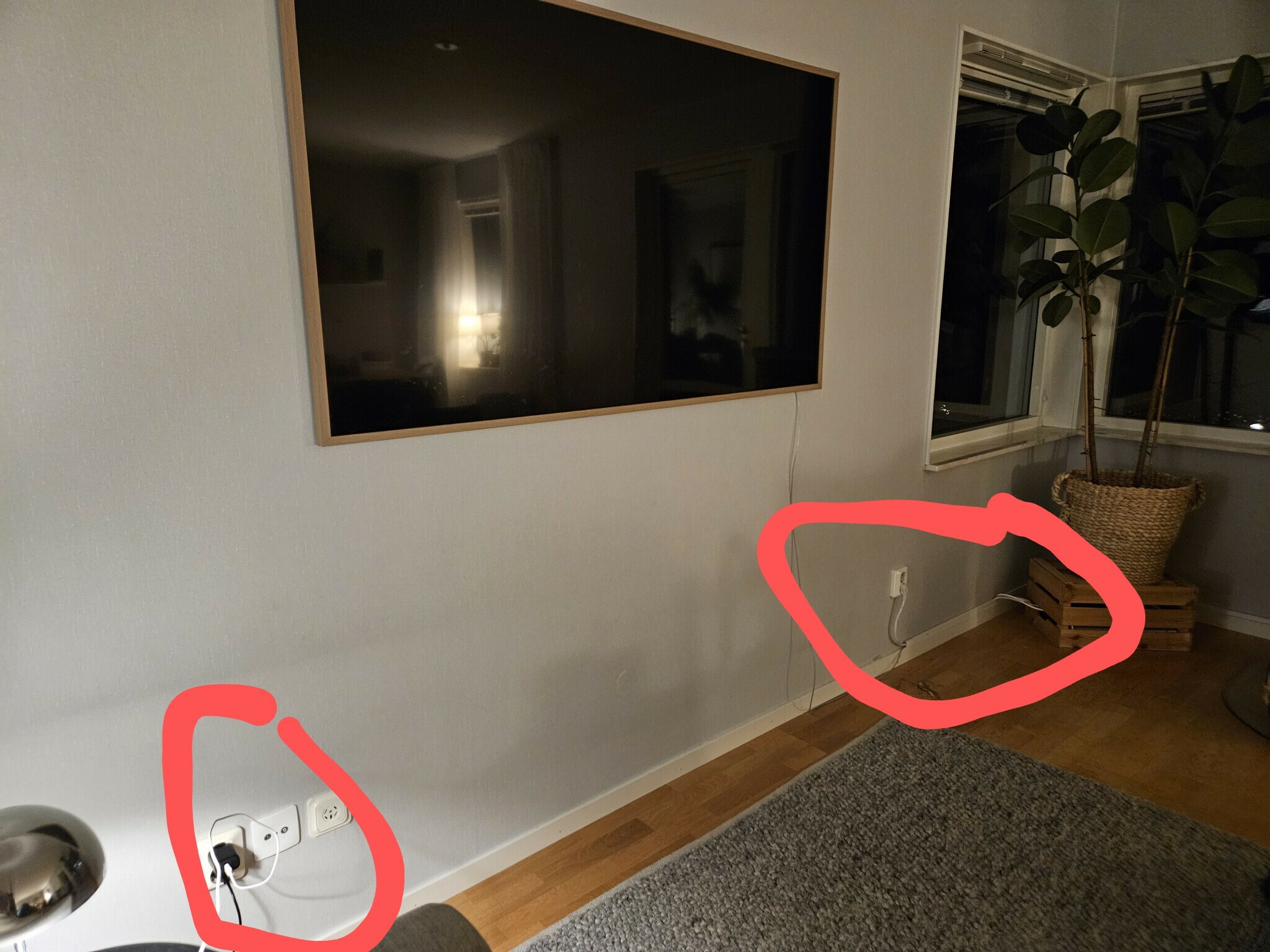 Gömma Samsung Frame kabel | Byggahus.se