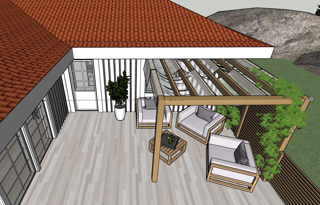 Bygga pergola som fästs i husfasad? | Byggahus.se