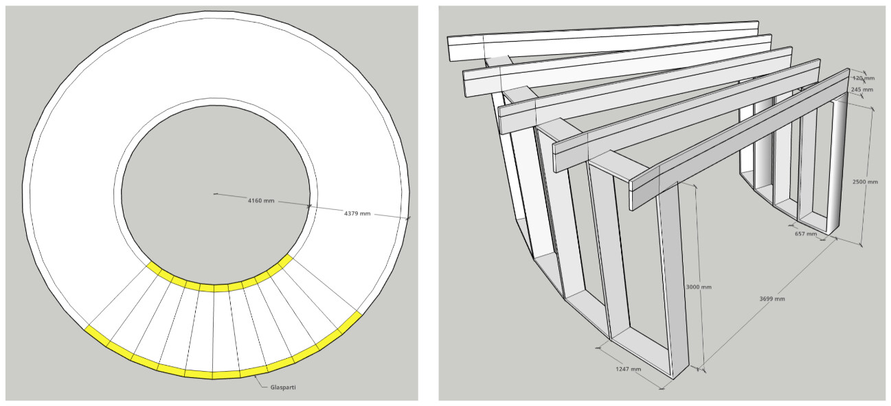 Konstruktion av runt hus - glasparti? | Byggahus.se