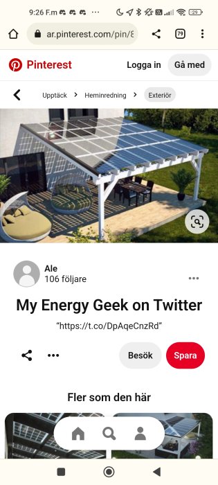 Solcell pergola | Byggahus.se