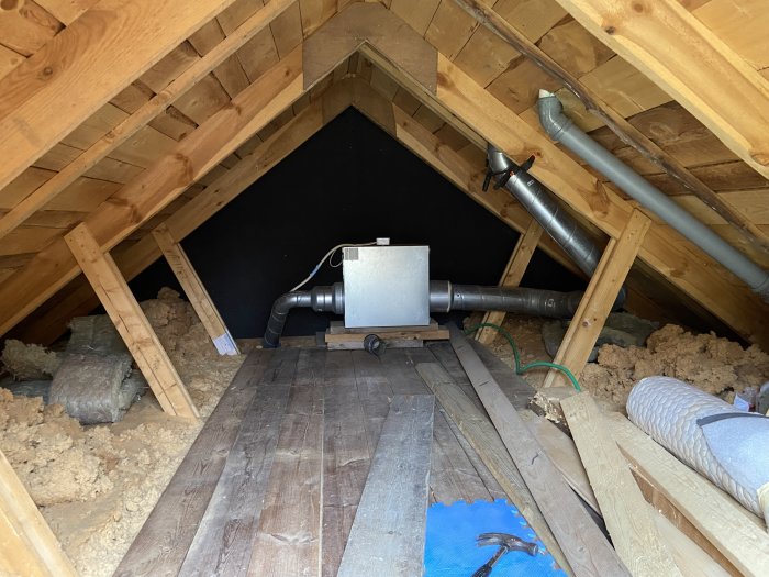 Isolering + ev. nockventilation av kallvind med hygroskopisk isolering | Byggahus.se